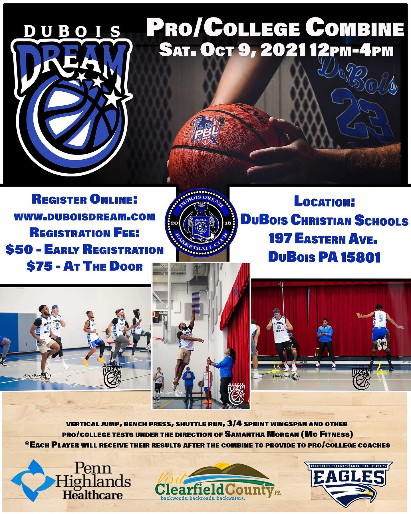 DuBois Dream To Host Pro/College Combine – DuBois Dream